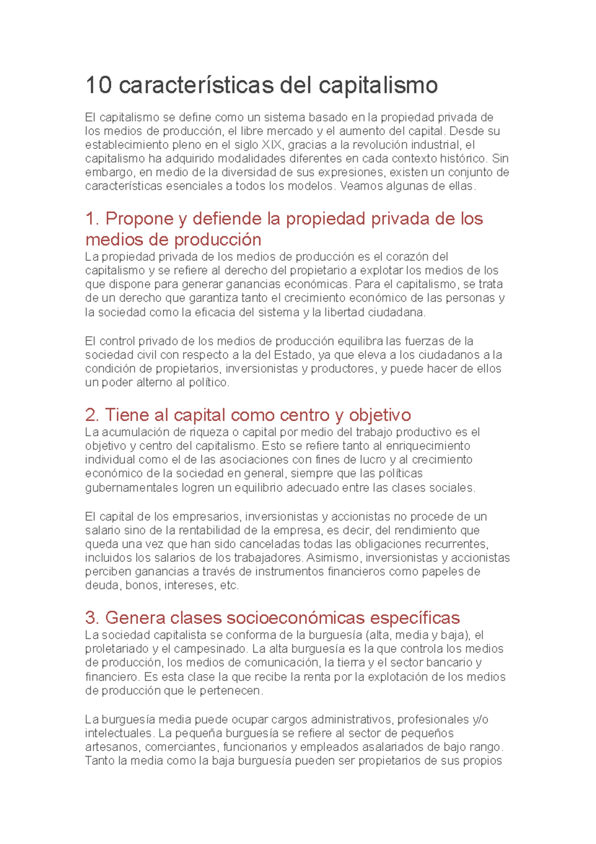 Que Es El Capitalismo Cuales Son Sus Caracteristicas - Infoupdate.org
