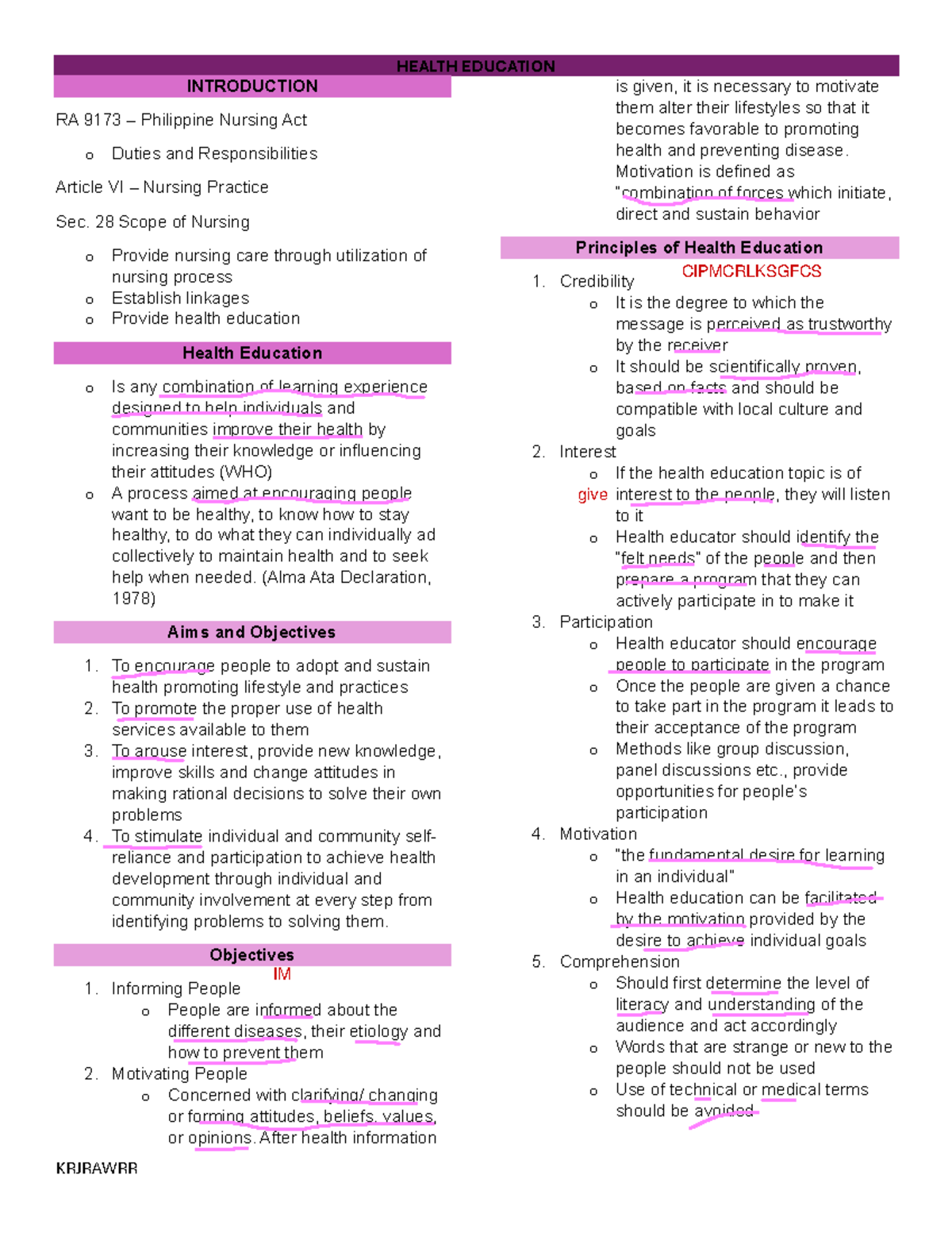 HEA 203 Health Education Midterm Study Guide - Studocu