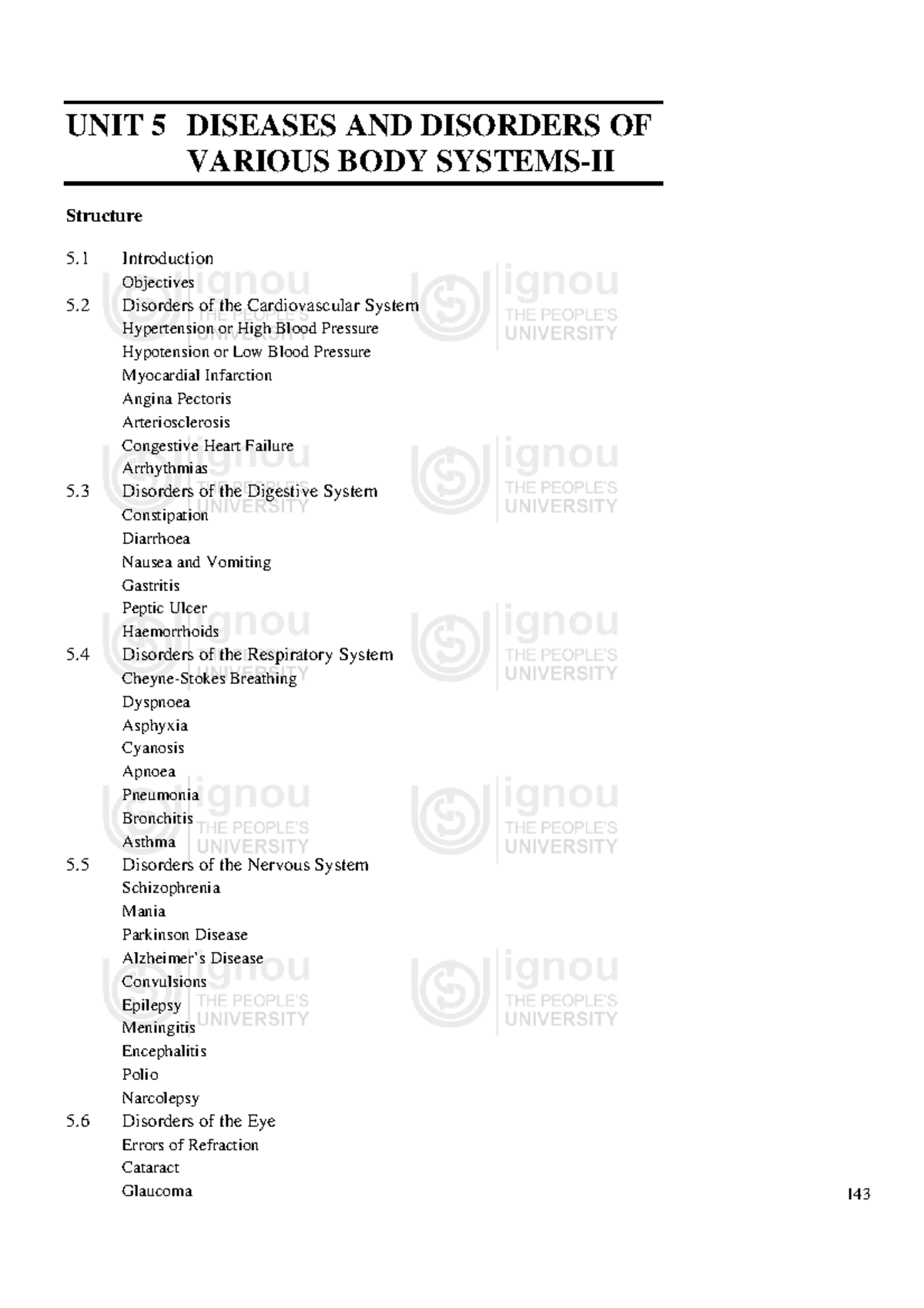 Unit 5: Diseases and Disorders of Various Body Systems - Studocu