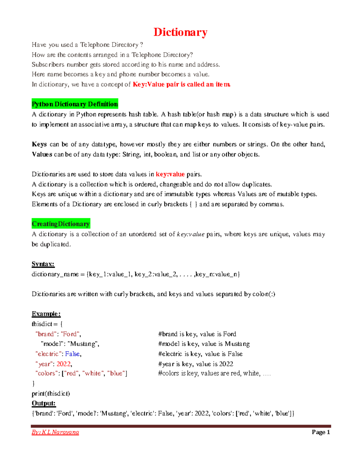 Python Dictionaries Explained: Key-Value Pairs & Methods - Studocu