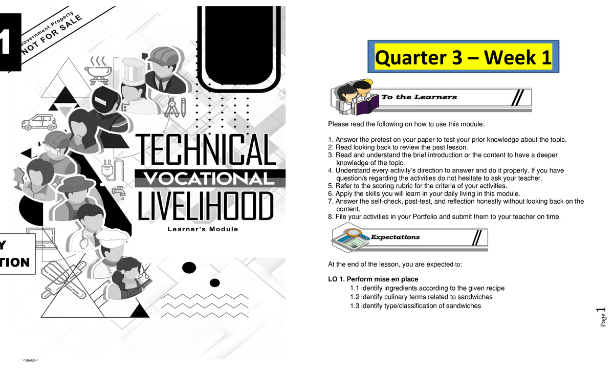 Statistic and Probability - TVL 11– COOKERY Page 1 Please read the ...