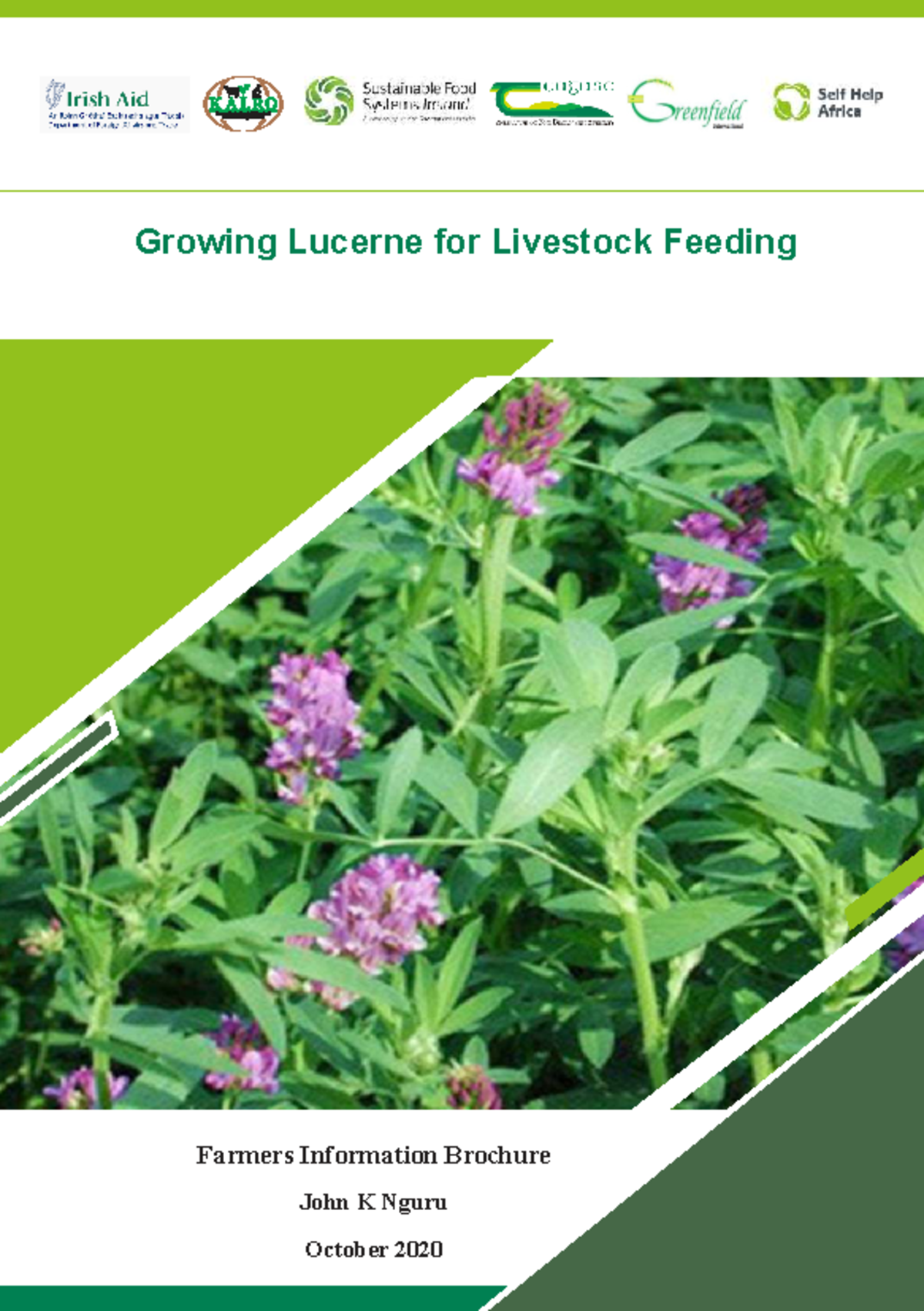 Lucerne Cultivation Guide for Livestock Feeding: Farmers' Brochure ...