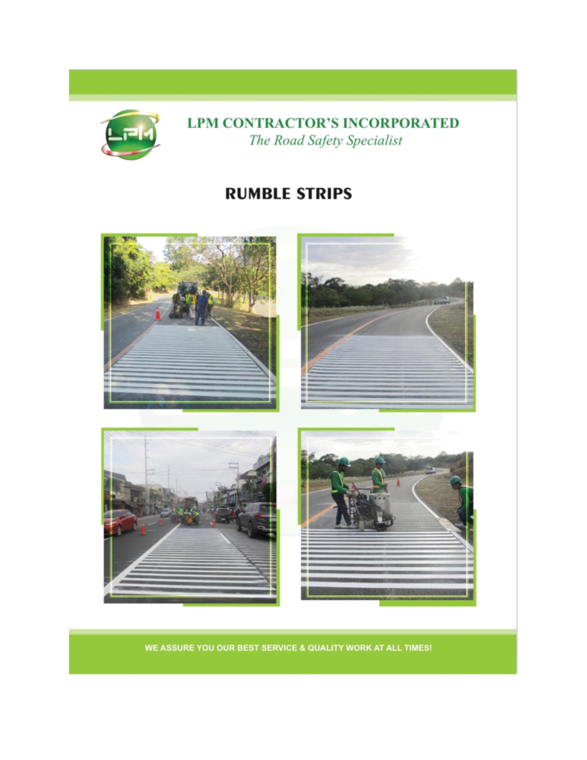 LPM INCORPORATED Road Safety Projects Overview and Services - Studocu