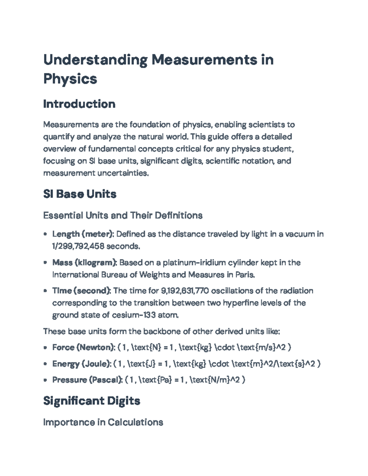 Understanding Measurements in Physics: A Comprehensive Guide ...