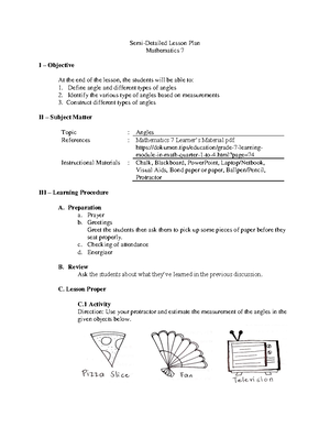 M6 L1 Proving Two Triangles Are Congruent - Lesson Plan in Mathematics ...