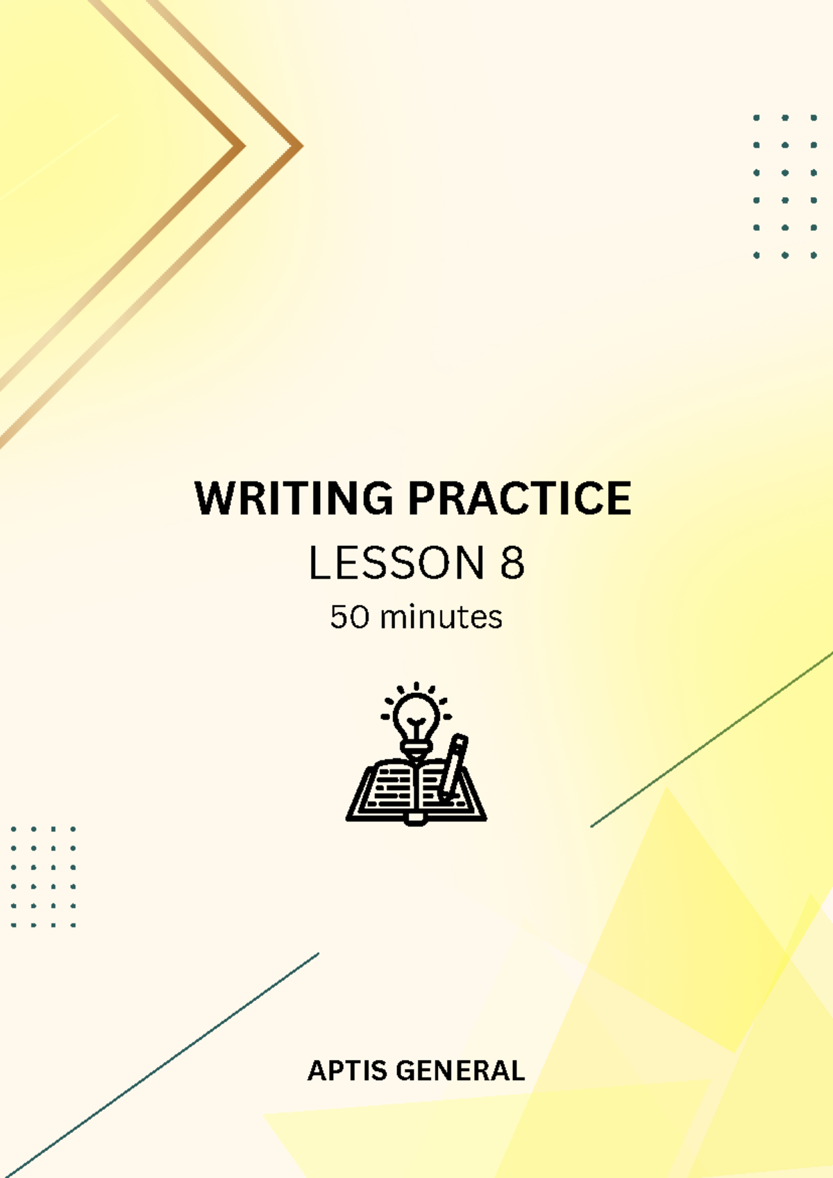 B1 - APTIS GENERAL WRITING & SPEAKING PRACTICE LESSONS - Studocu