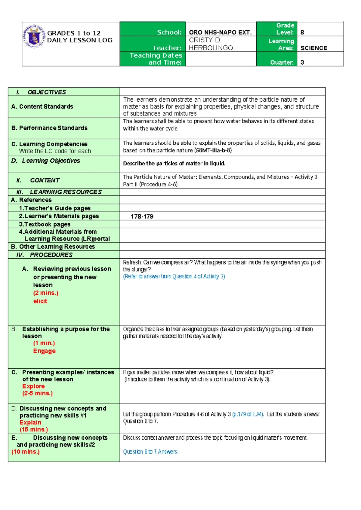 Melcs for TLE ICT CSS G9 - Essential Learning Competencies Guide - Studocu