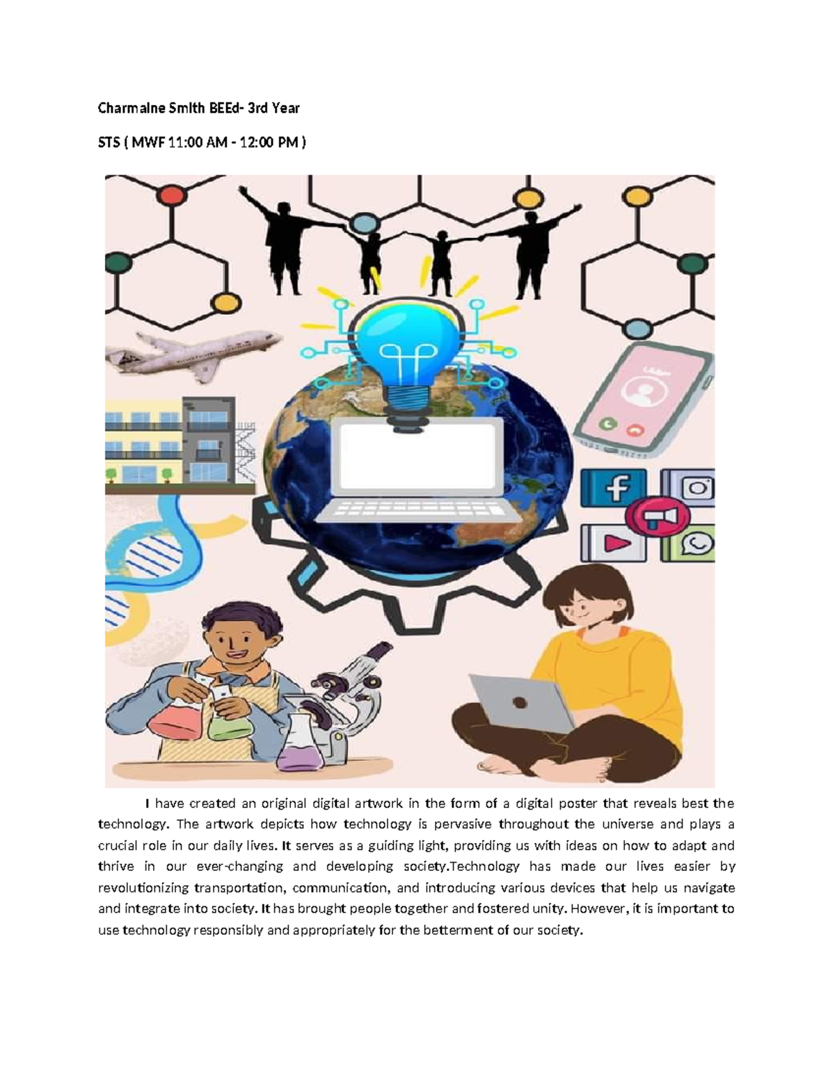 The STS artwork - Charmaine Smith BEEd- 3rd Year STS ( MWF 11:00 AM ...