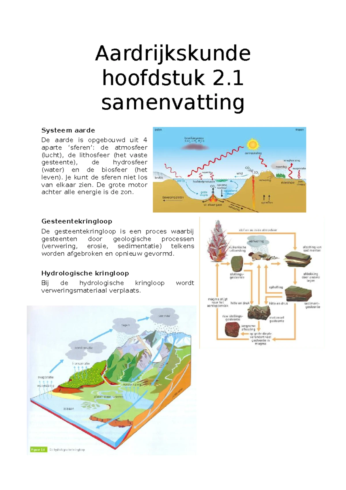 Aardrijkskunde TW3: Geologische tijdschalen en processen van de aarde - Studeersnel