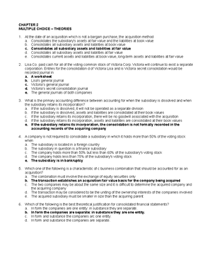 Module 06 business combination - ADVANCED ACCOUNTING Module 6 ...