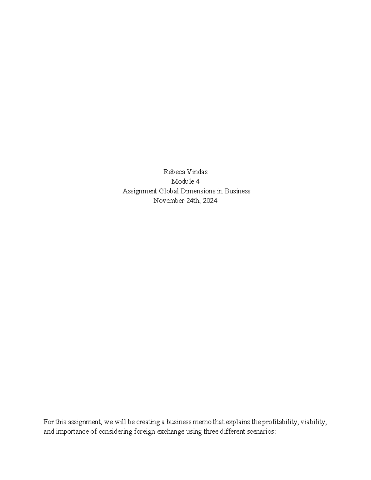 INT-220 Module 4 Assignment: Foreign Exchange Analysis Memo - Studocu