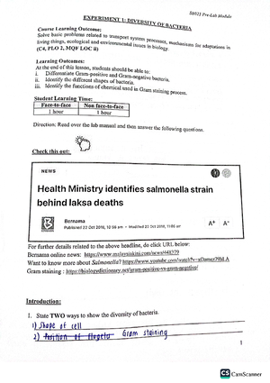 Assignment bio - bio - KEDAH MATRICULATION COLLEGE BIOLOGY ASSIGNMENT ...