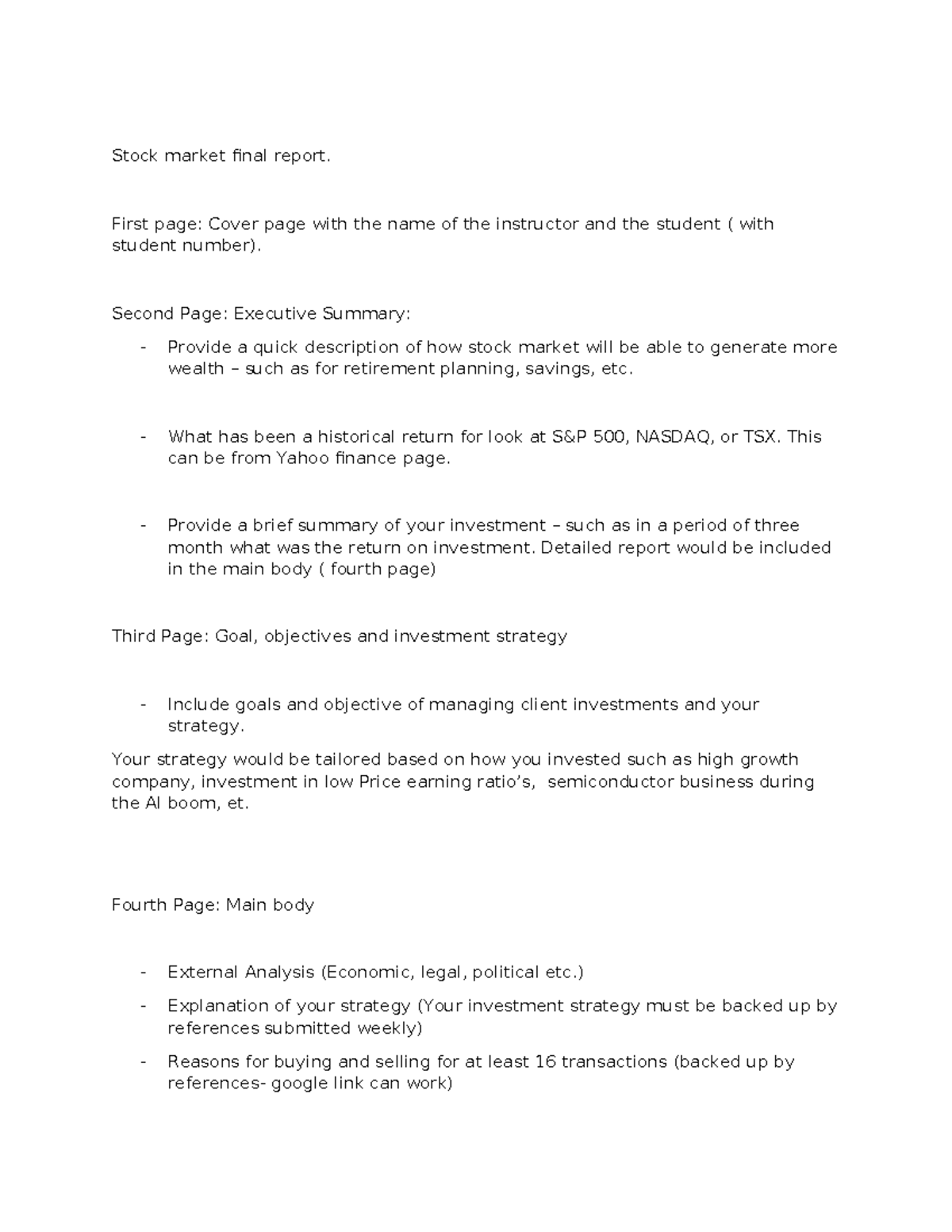 Stock Market Final Report: Wealth Generation Strategies and Analysis ...