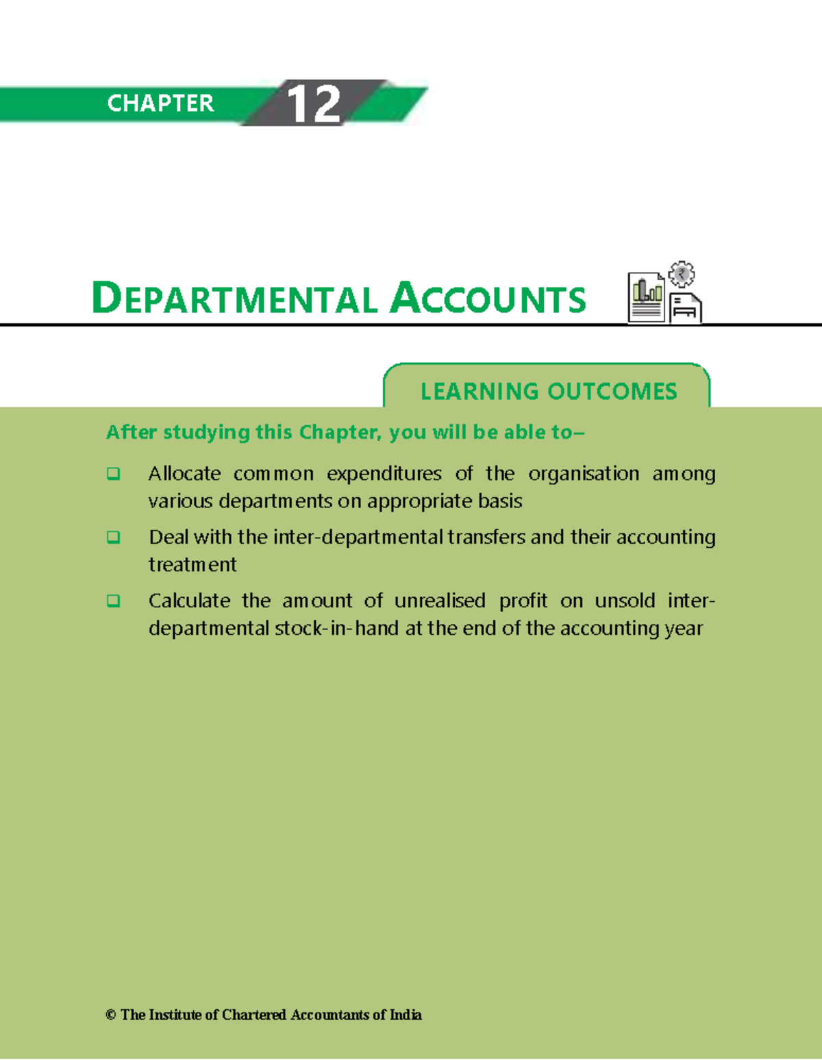 Departmental Accounts - Lecture Notes for ACC 12 Accounting - Studocu