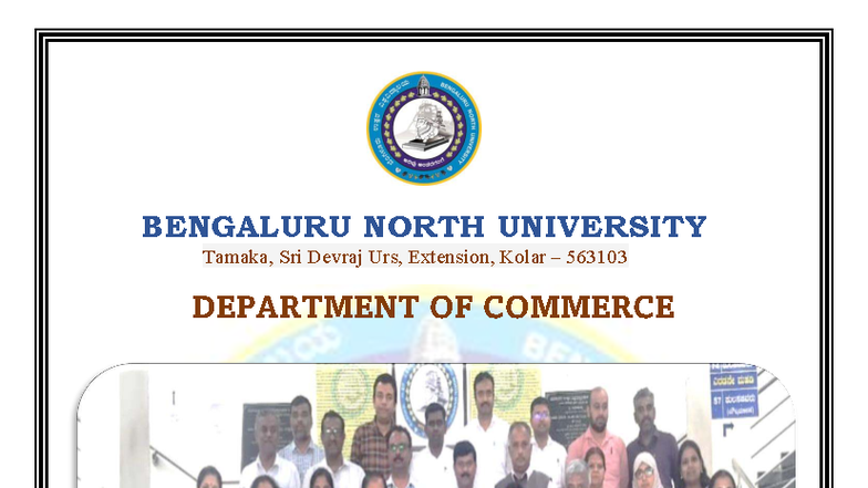 B.Com General Syllabus (SEP 2024) - Bengaluru North University - Studocu