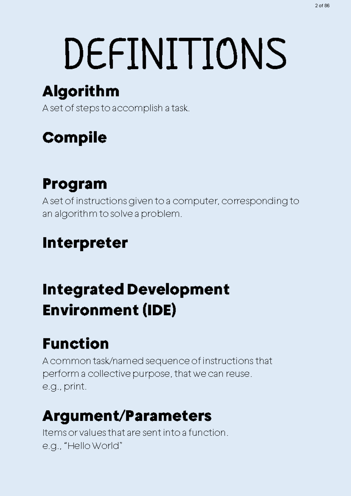 CSC1015F UCT Complete Notes: Algorithms, Files, and Number Systems ...
