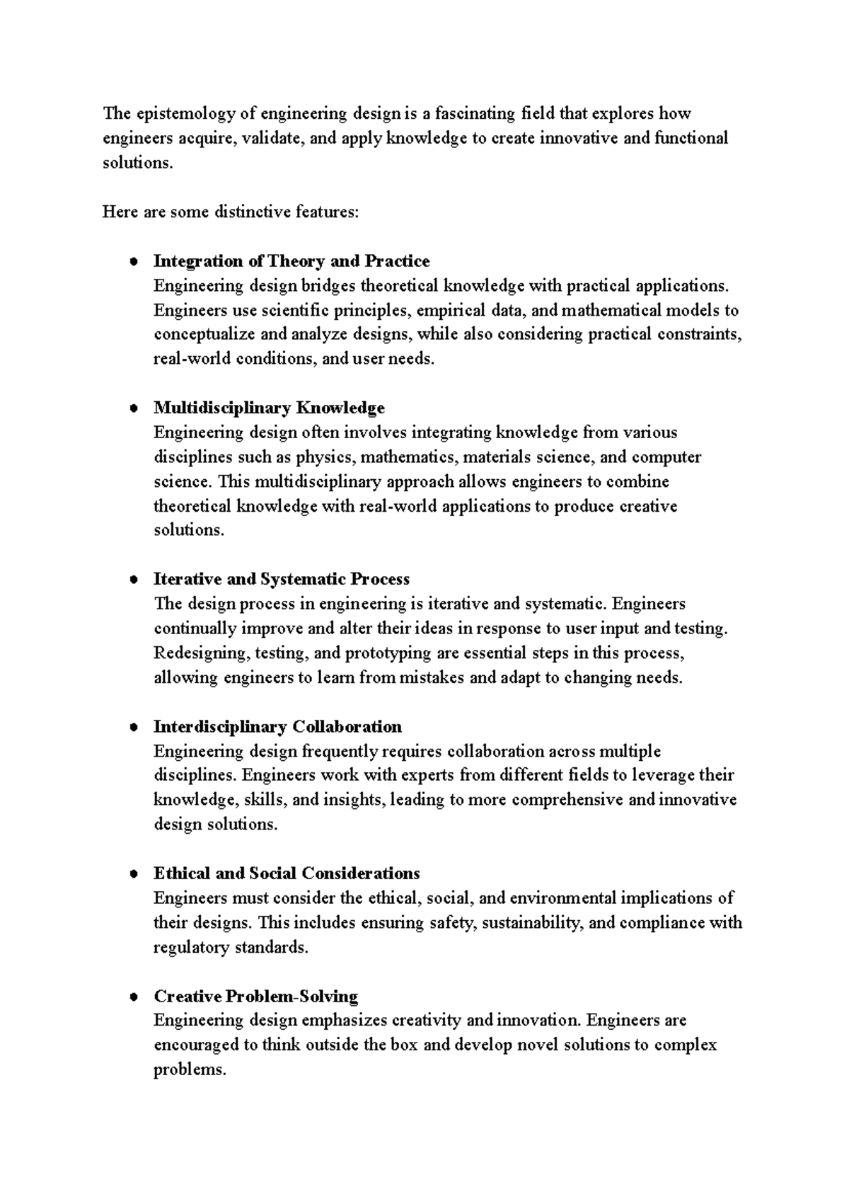 Practice 9 - Analyze Distinctive Features of Epistemology of ...