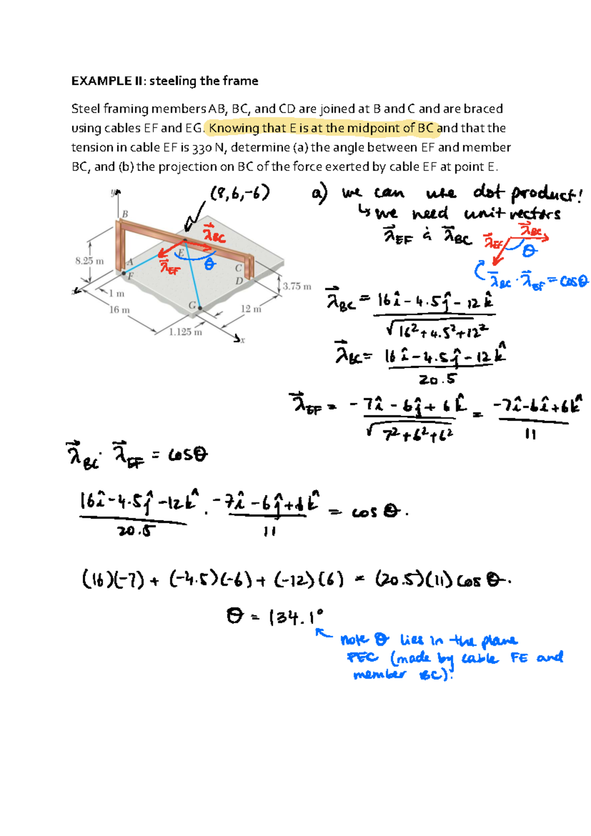 ENGR102-L18: Lecture Notes on Steel Framing and Force Analysis - Studocu