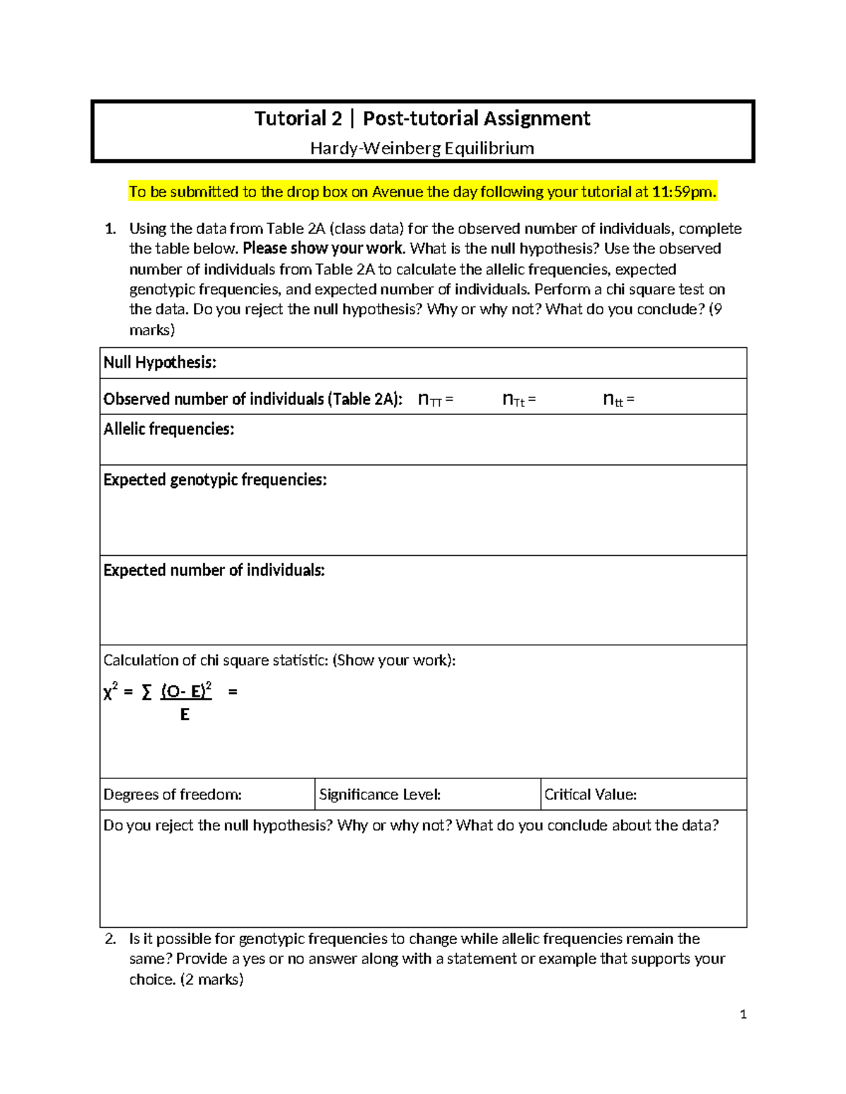 Post-Tutorial Assignment 2 F25: Equilibrium Analysis and Chi-Square ...