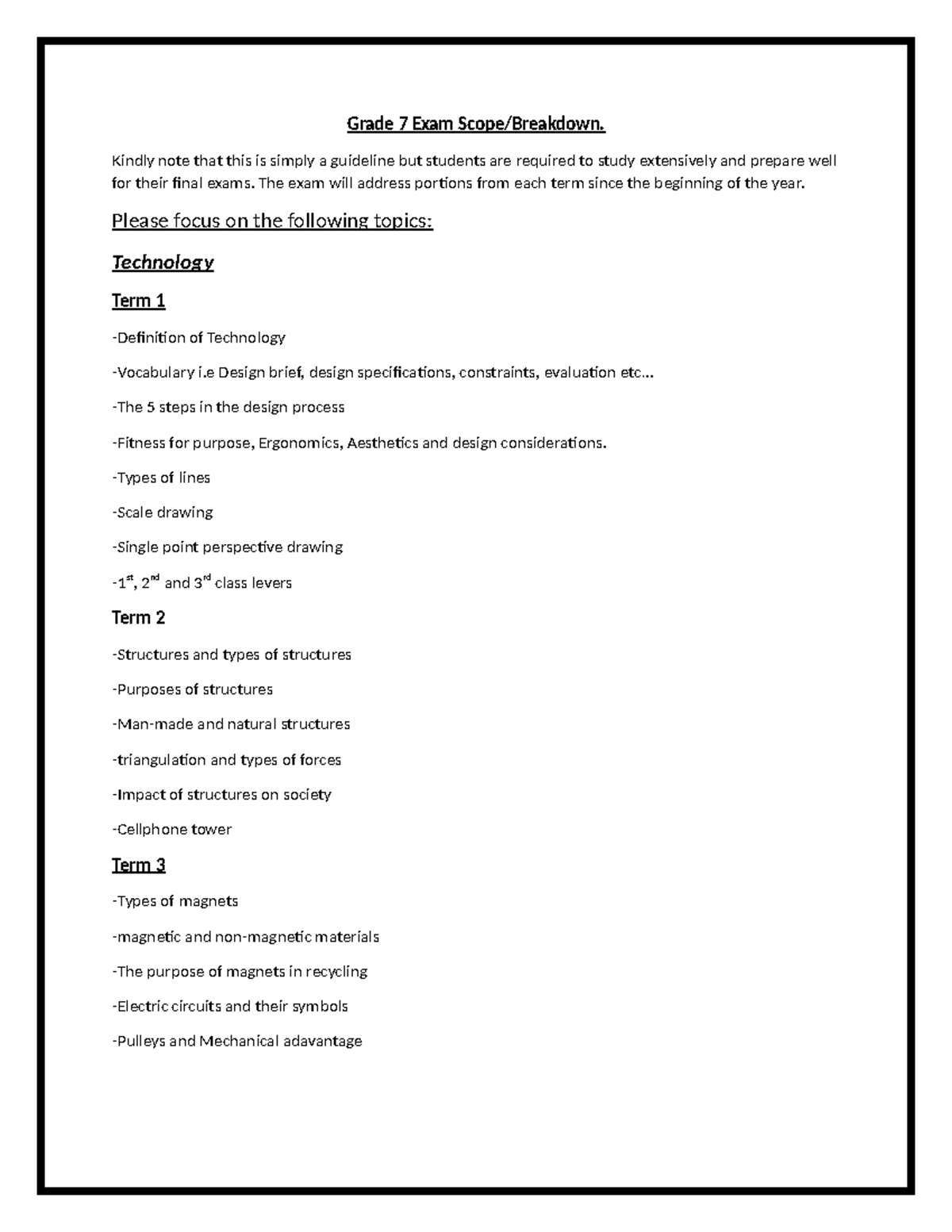 Grade 7 Final Exam Geography Study Guide - Studocu