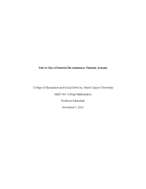 MAT-144 - College Mathematics - Studocu