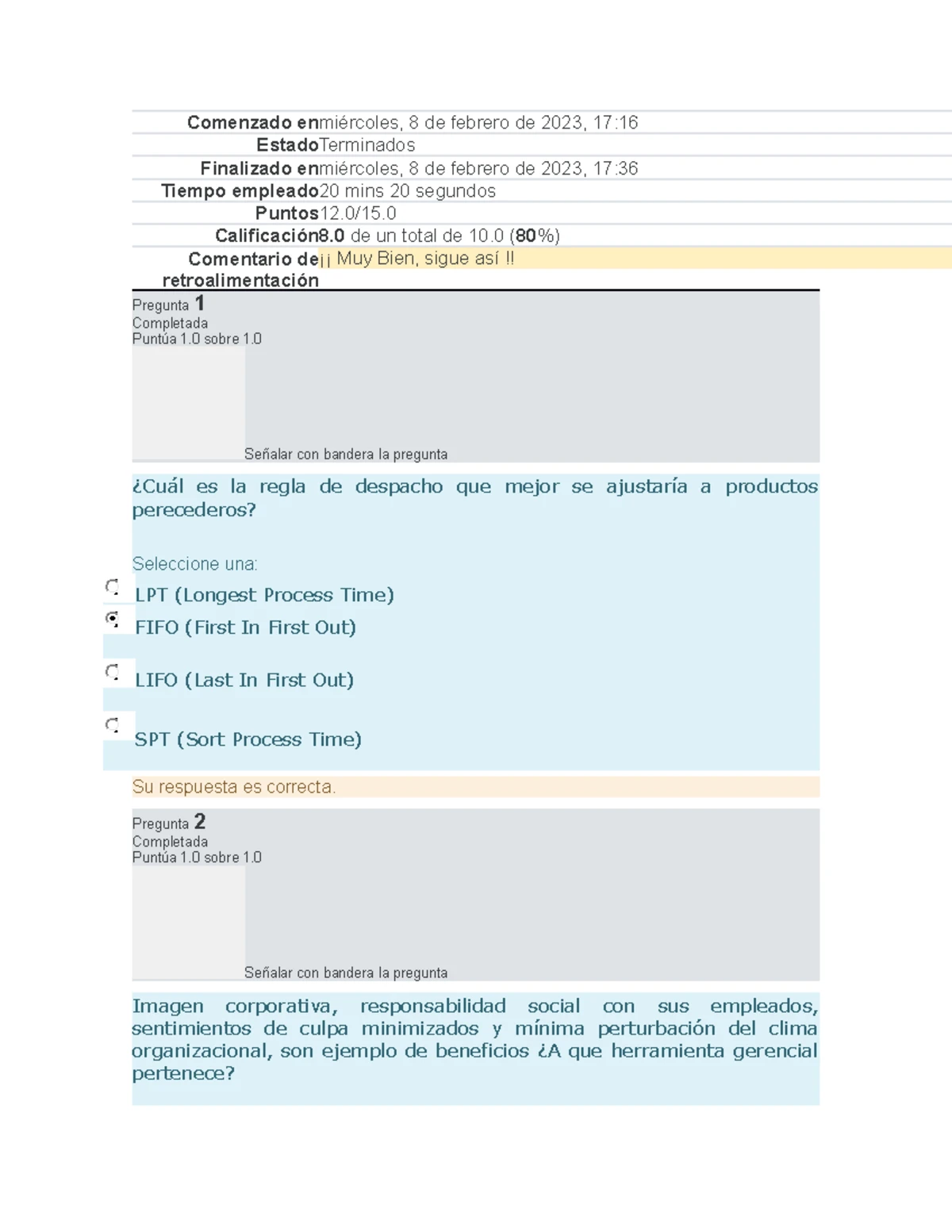 Examen 4: Optimización de Operaciones - Modalidad y Resultados - Studocu