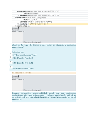Examen primer parcial Segunda vuelta optimizaci n de operaciones - Optimización de operaciones ...