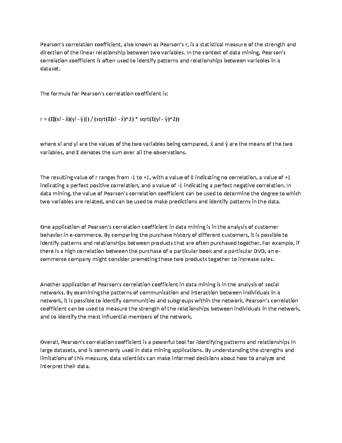 Pearson's Coefficient: Comprehensive Notes on Correlation Analysis ...