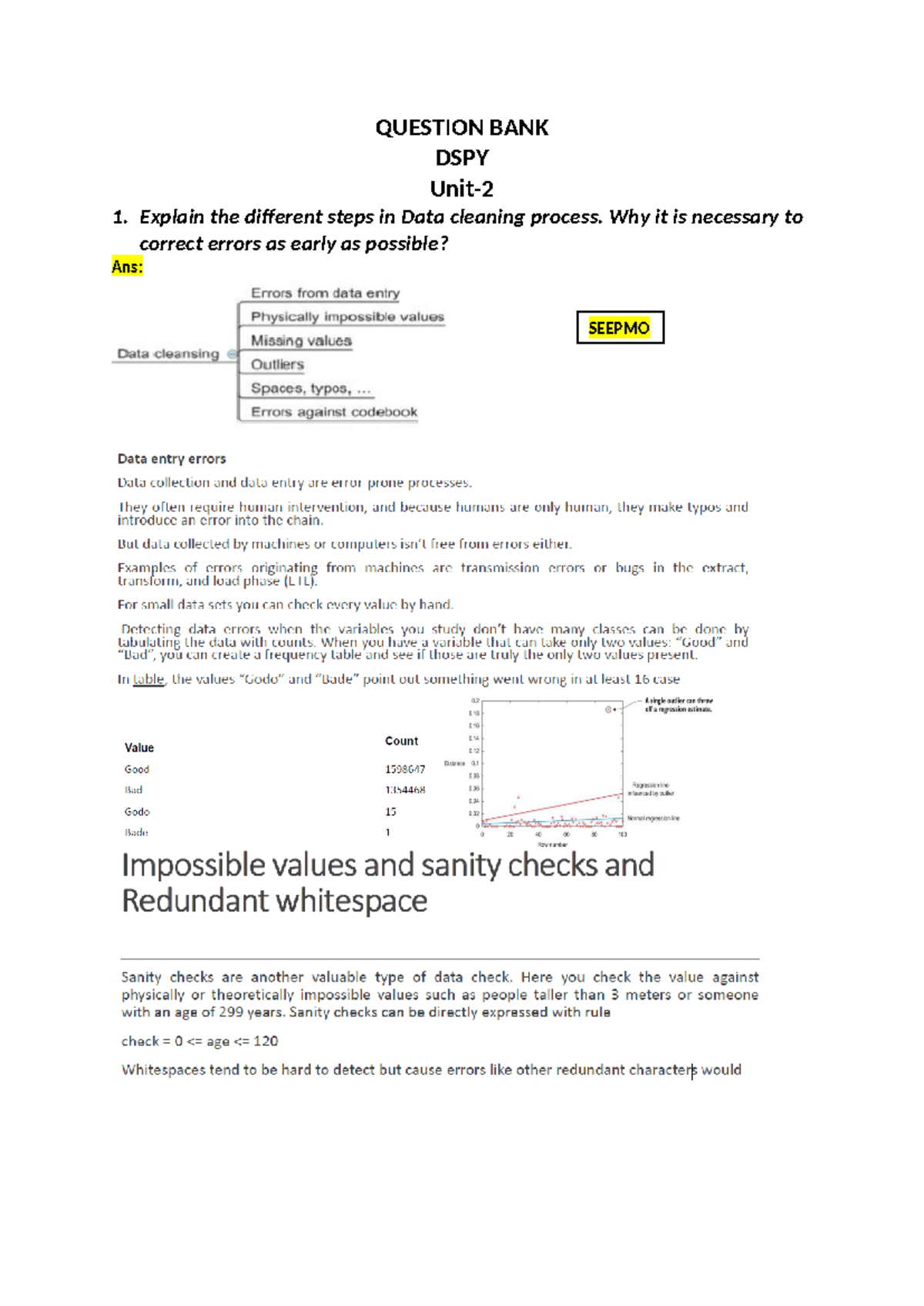 Data Science Using Python - QUESTION BANK DSPY Unit- 1. Explain the ...