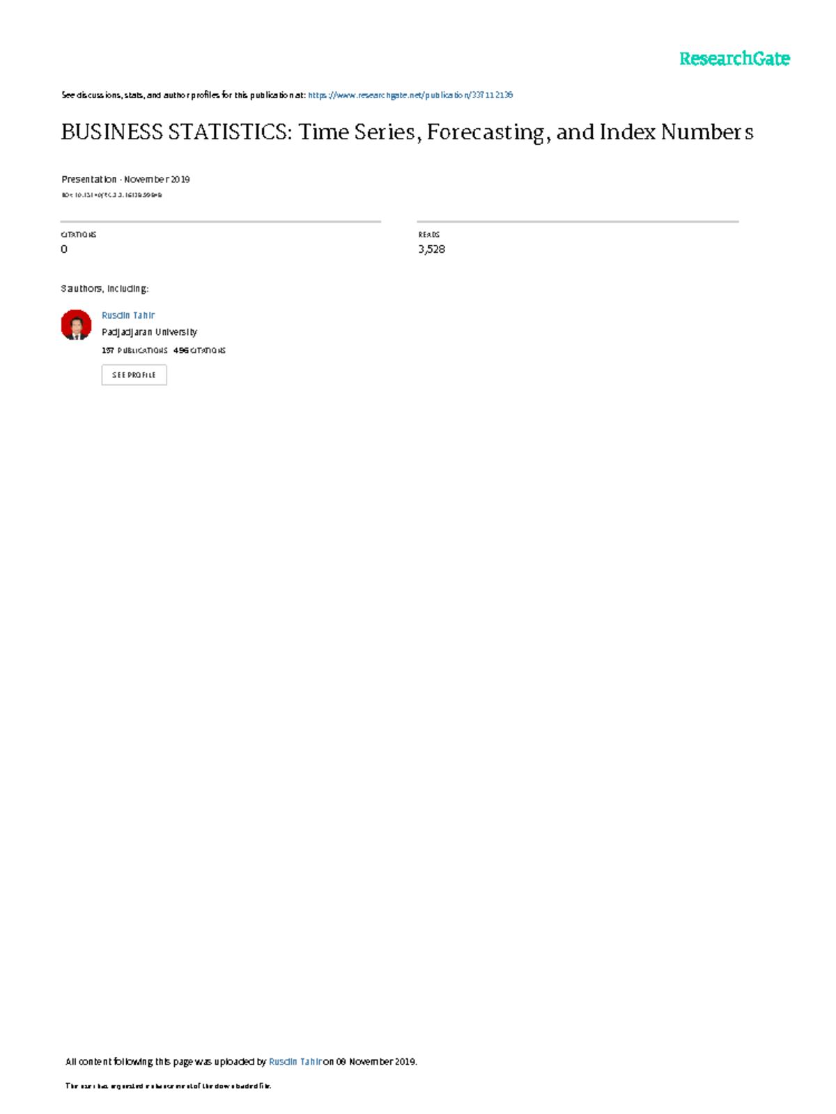 BUSINESS STATISTICS: Time Series & Forecasting Presentation - Studocu