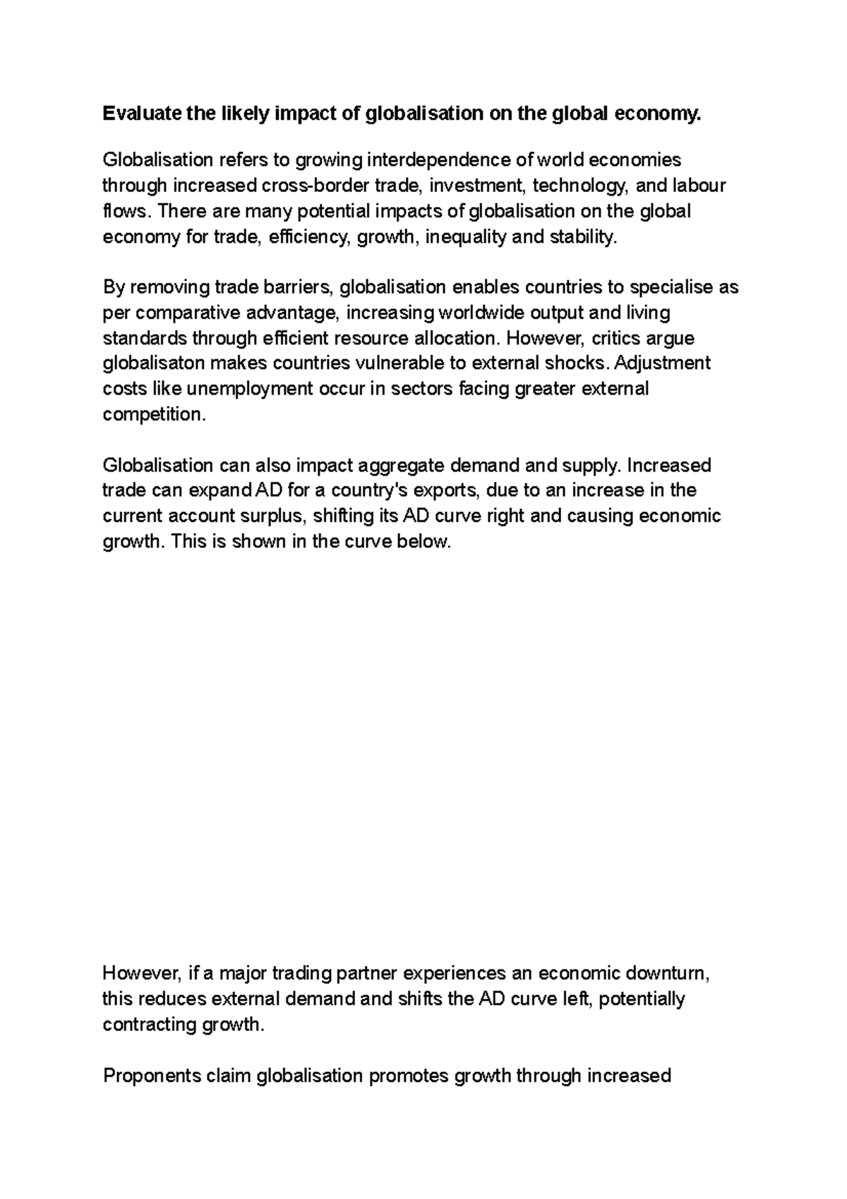 25 Marker - Evaluating Globalisation's Impact on the Global Economy ...