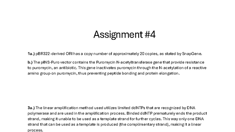 Assignment 4: Analysis of ORI Copy Number and PCR Methods - Studocu