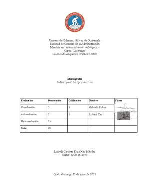 Marco Institucional MI UMG - UNIVERSIDAD MARIANO GLAVEZ FACULTAD ...