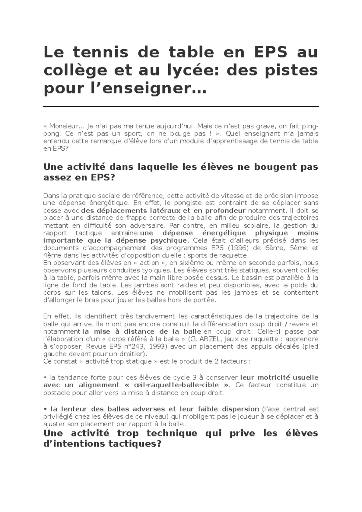 Score parlant en TT - han - Le tennis de table en EPS au collège et au ...