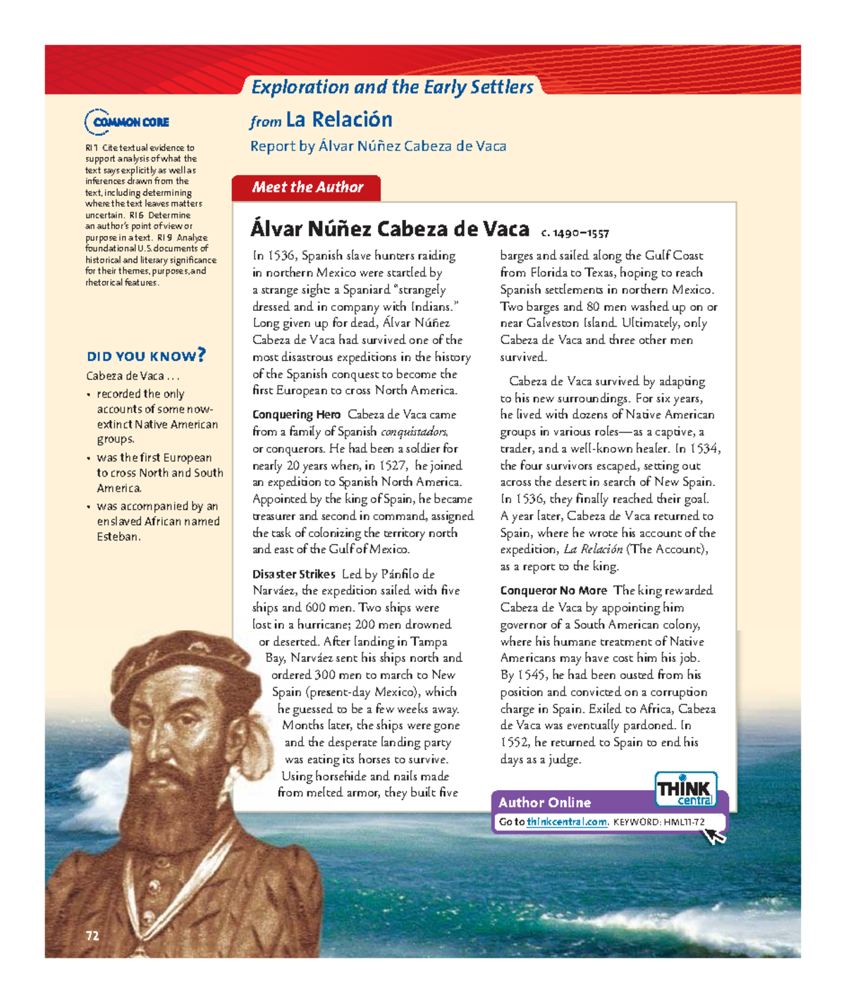 Exploration and Survival: Álvar Núñez Cabeza de Vaca's La Relación (RI ...