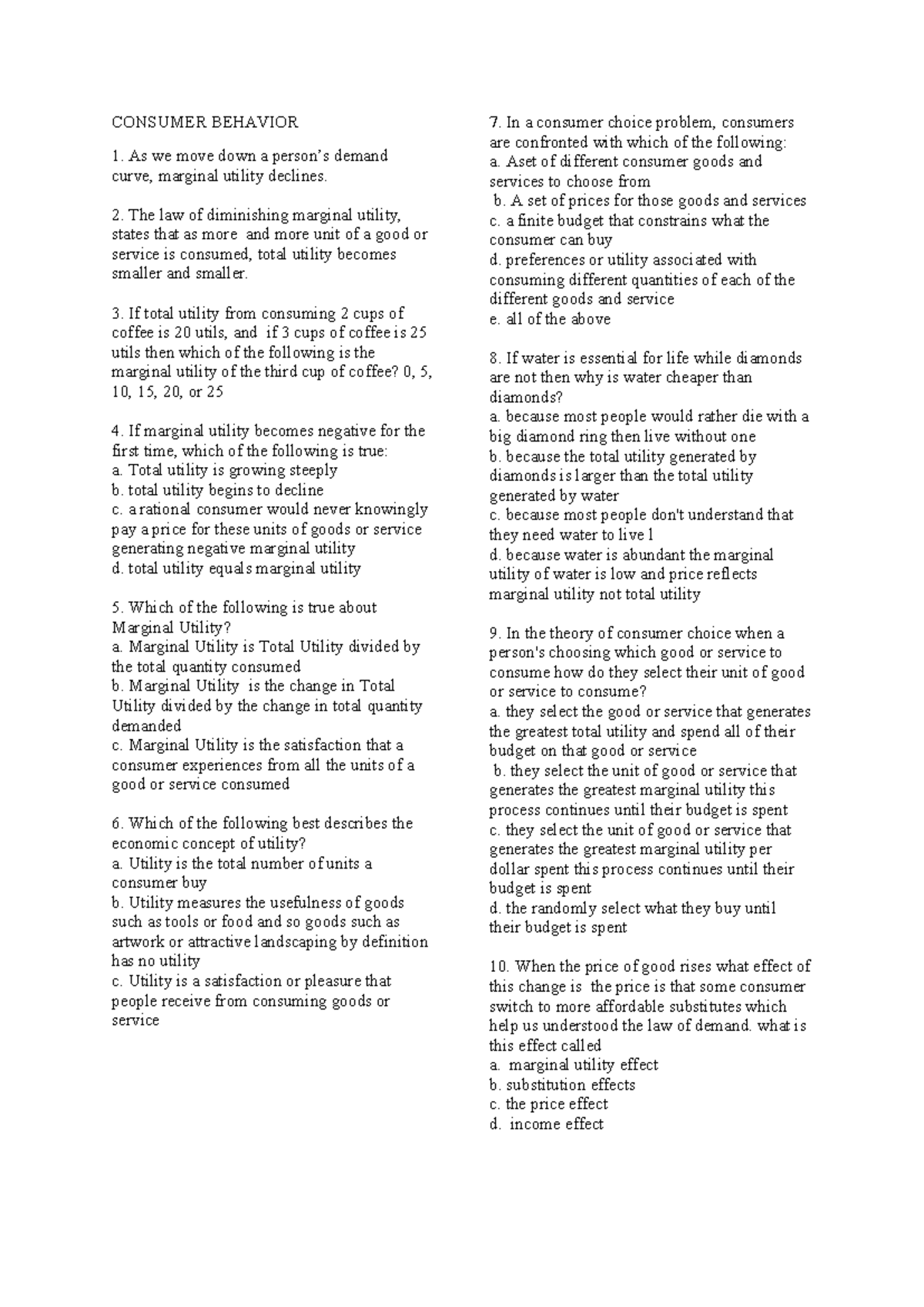 Consumer Behavior Exam Notes (CB 101) - Studocu