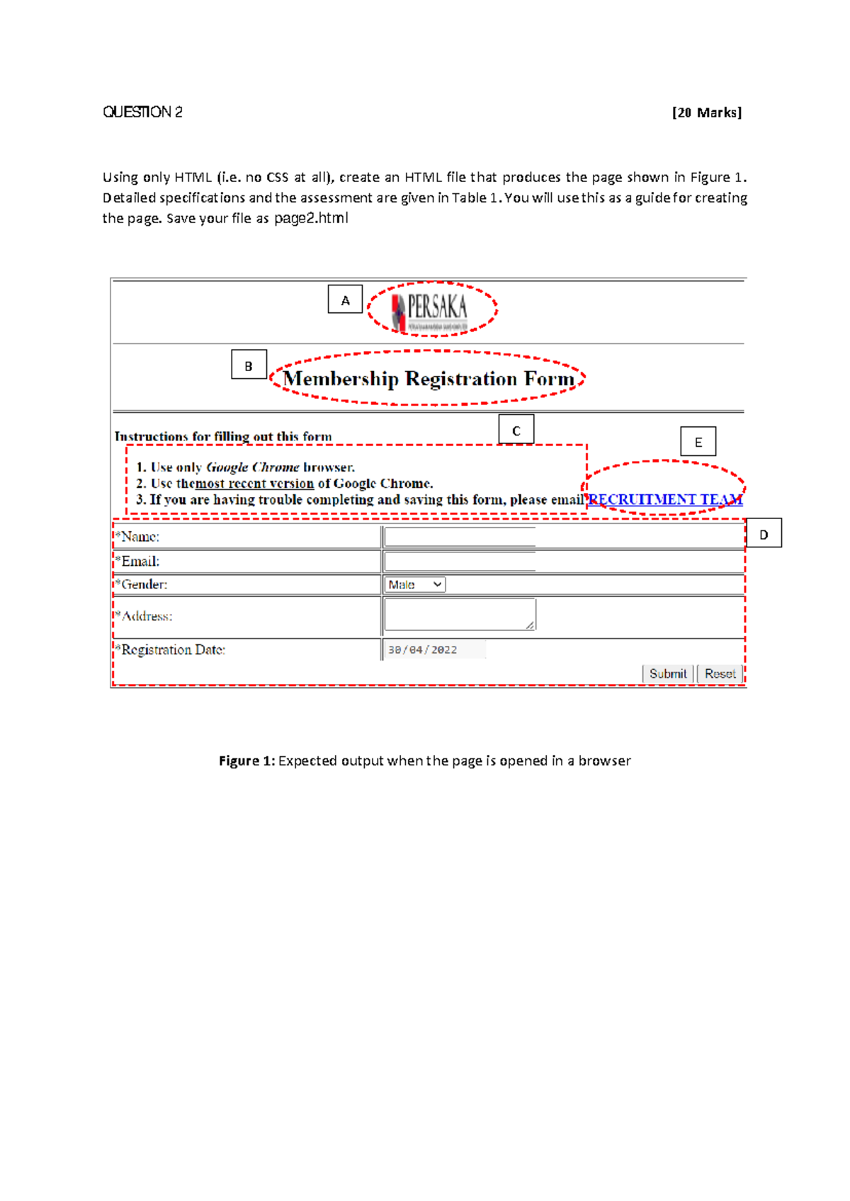 HTML Assignment: Creating a Browser Page (HTML Persaka) - Studocu