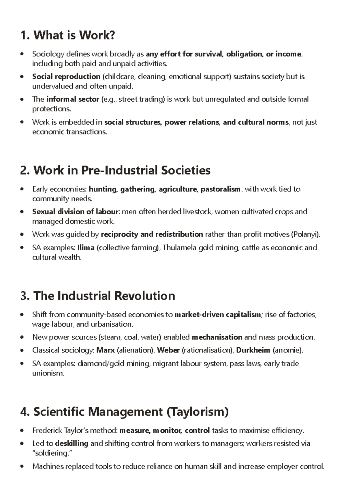 Sociology of Work: Key Concepts and Historical Perspectives (SOC101 ...