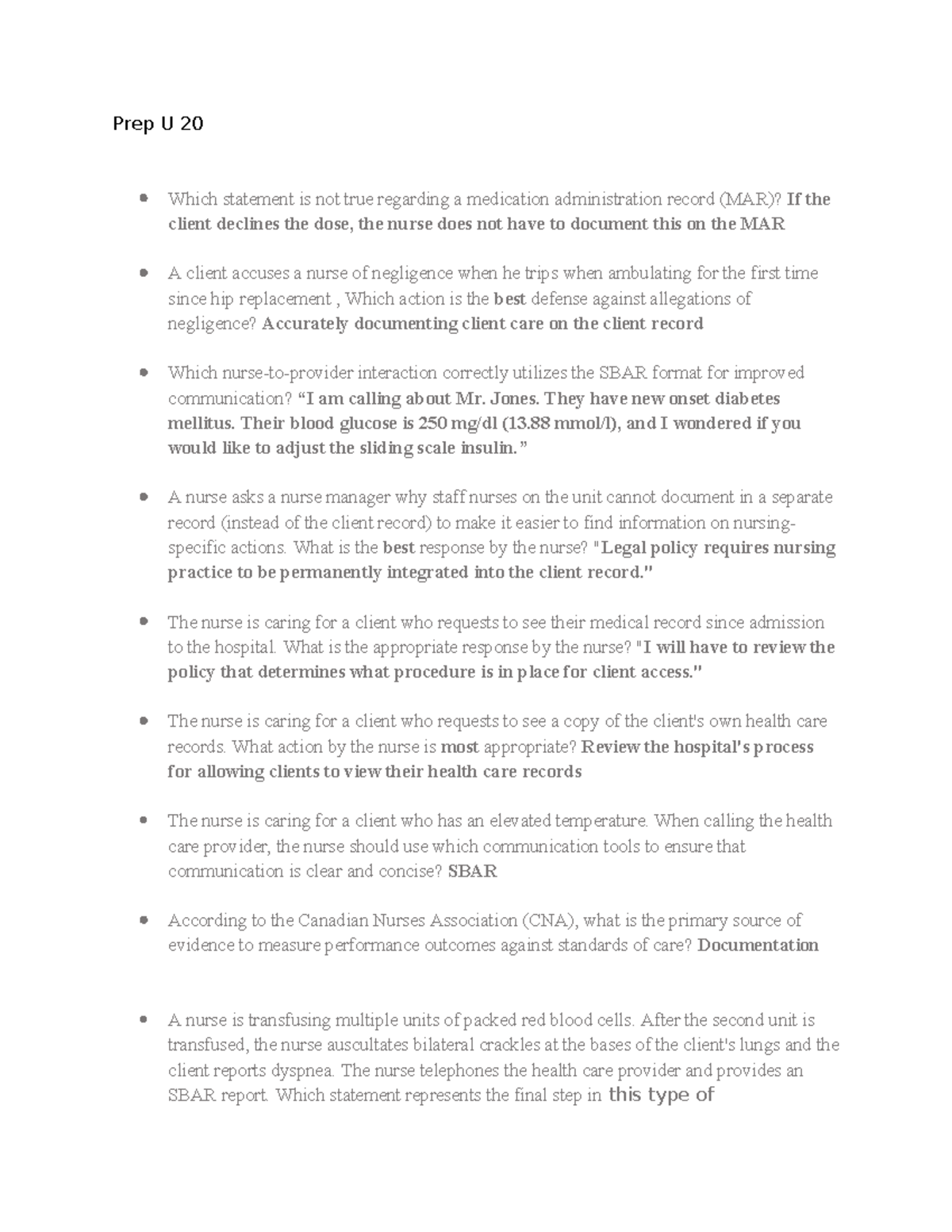 Prep U 20 - Key Concepts in Medication Administration & Documentation ...