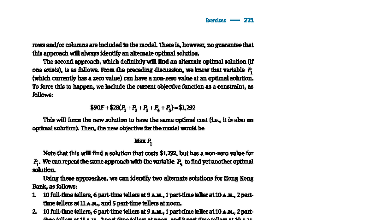 Linear Programming Sensitivity Analysis: Exercises & Discussion ...