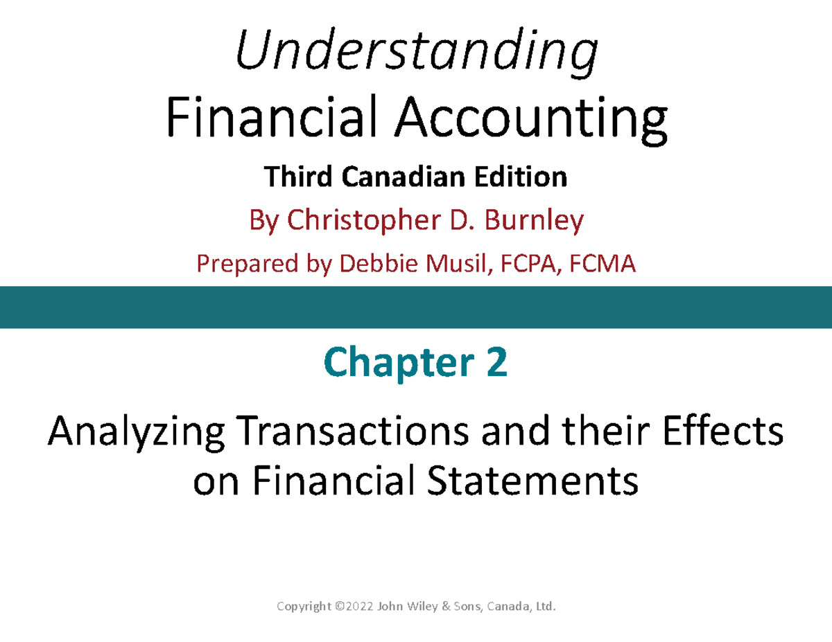 Ppt02 - Summary of Financial Accounting (Chapter 2) Insights - Studocu