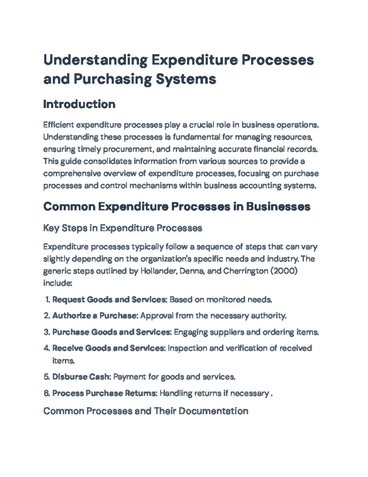 Expenditure Processes and Purchasing Systems Overview - Understanding ...