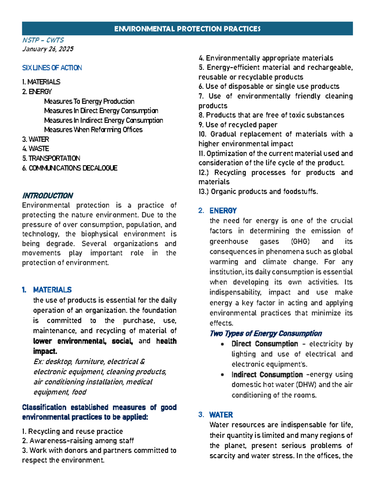 Environmental-Protection-Practice - NSTP – CWTS January 26 , 202 5 ...