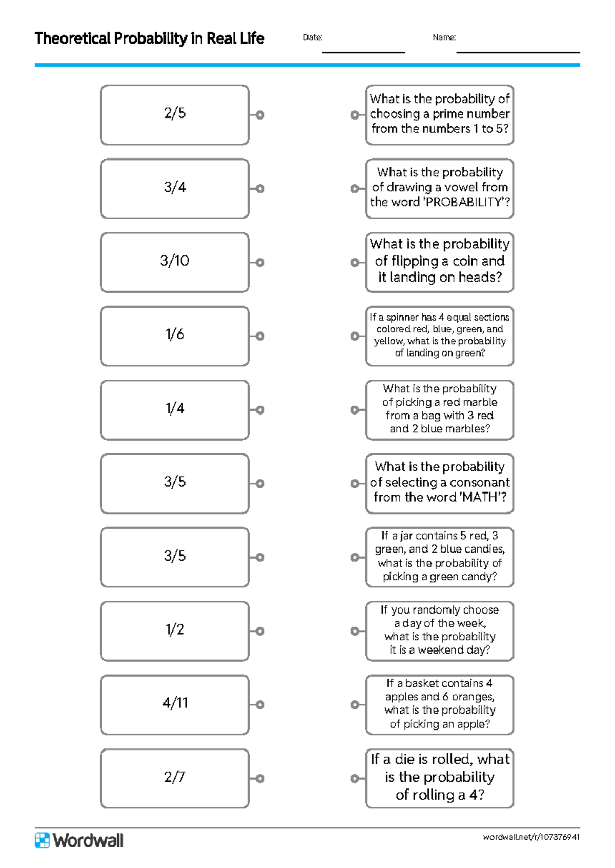 Theoretical Probability in Real Life: Practical Examples and Exercises ...