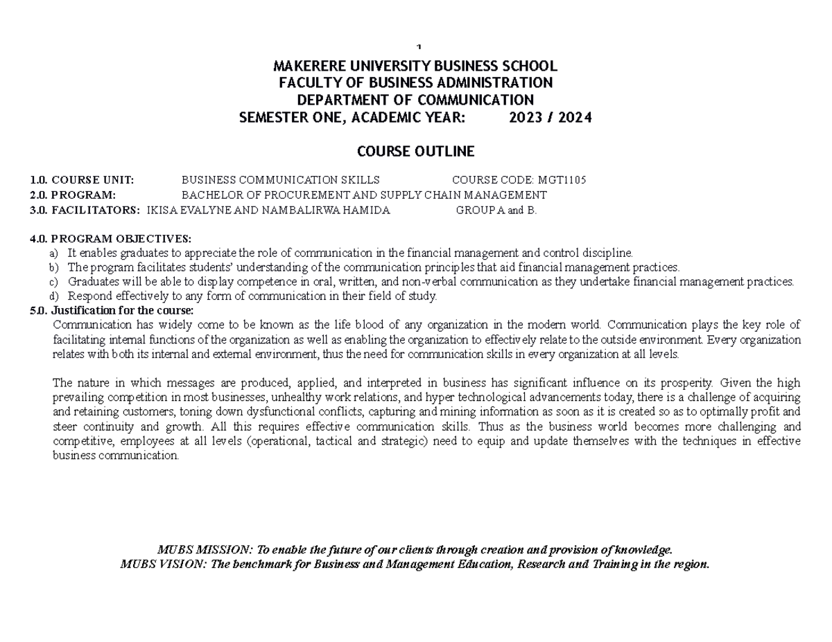 BPSM BCS Course Outline and Final Exam Preparation Guide - Studocu