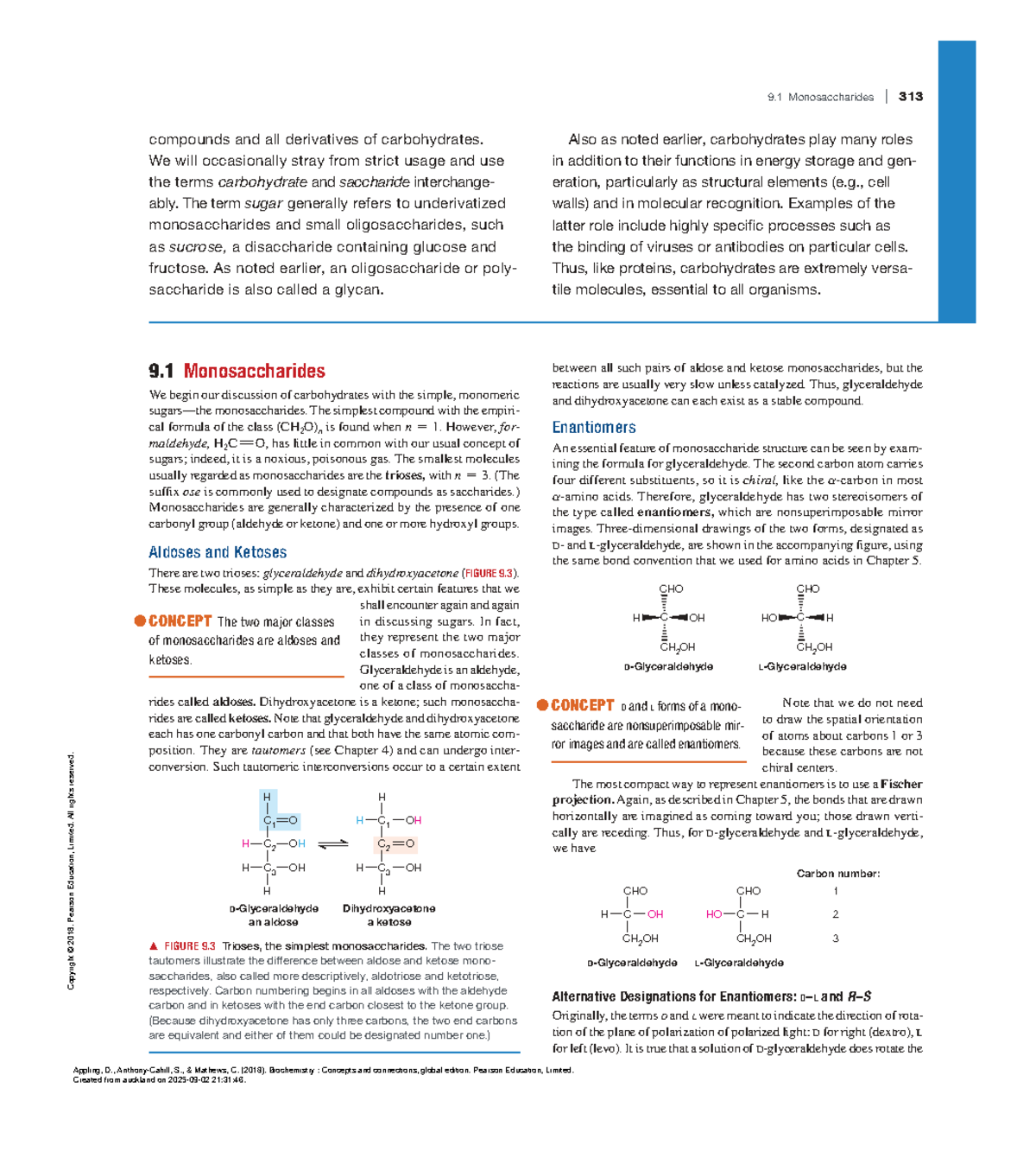 Monosaccharides and Their Stereochemistry - APPL7203 Chapter 9 Notes ...