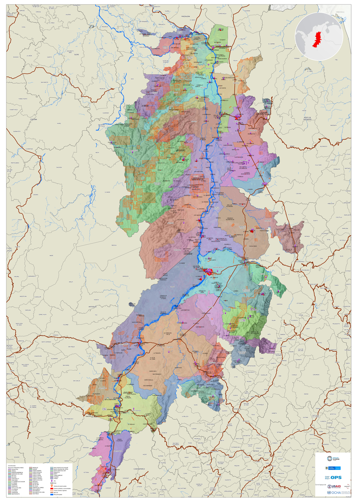 Mapa Operacional de municipios del Magdalena Medio - Colombia - Studocu