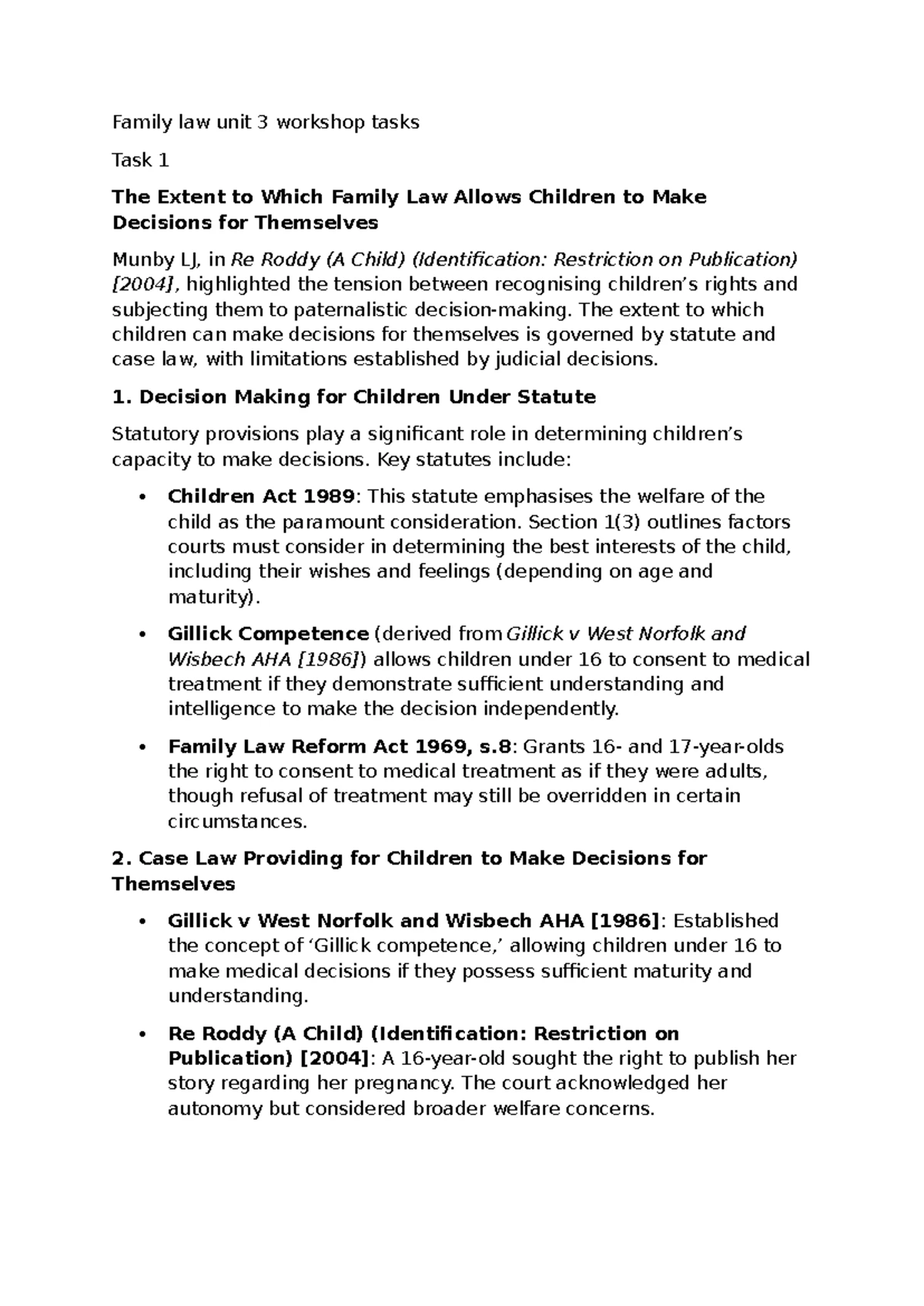Family Law Notes: Changing a Child’s Name & Children's Rights (LW 3-5 ...