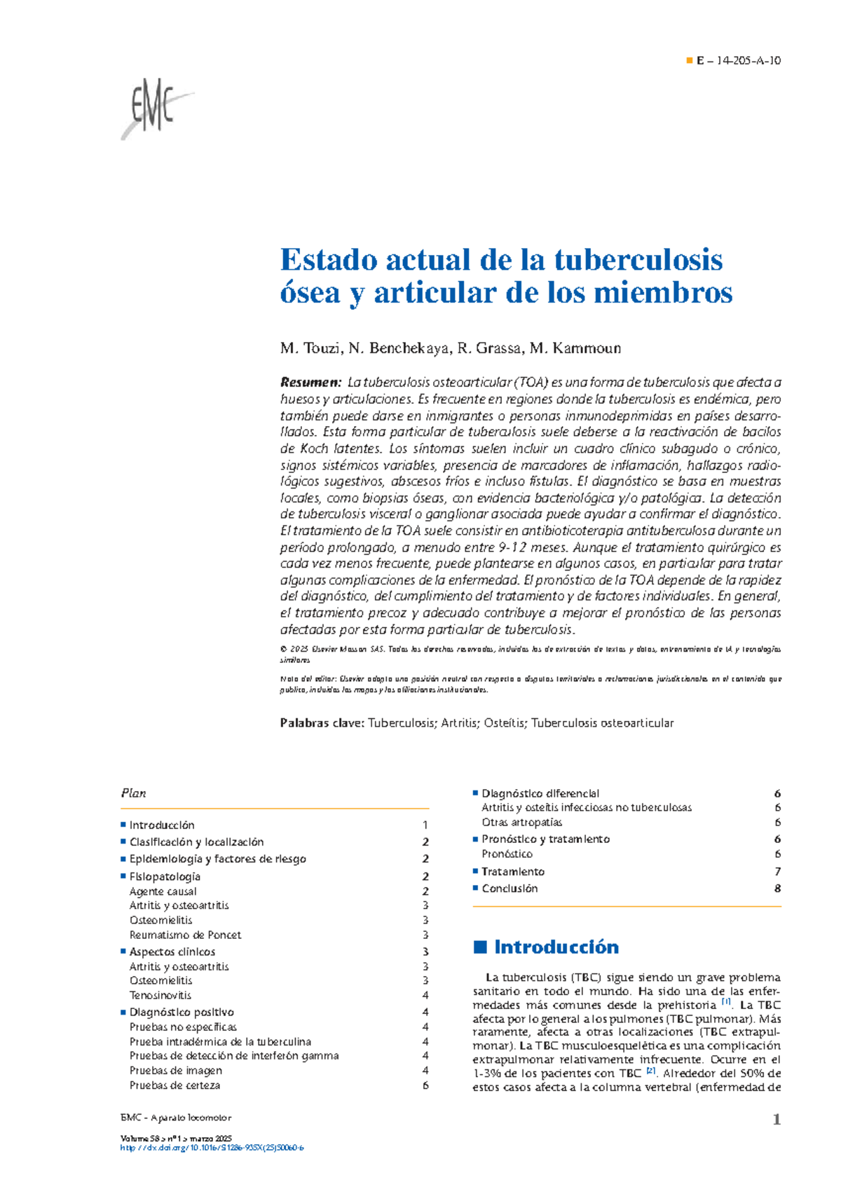 TB osea y articular - Descripción de tuberculosis pulmonar - E – 14-205 ...