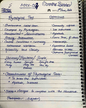 MAPC Assignments 1st Year (2024-2025) - M. PSYCHOLOGY FIRST YEAR ...